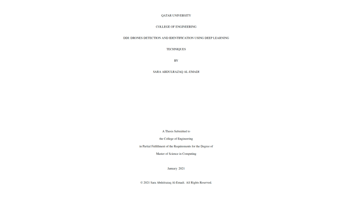DDI: Drones Detection and Identification using Deep Learning Techniques